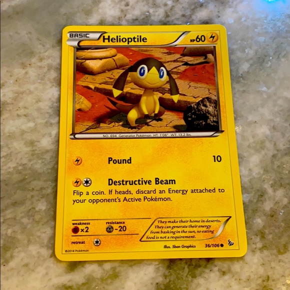 Pokemon Helioptile Card